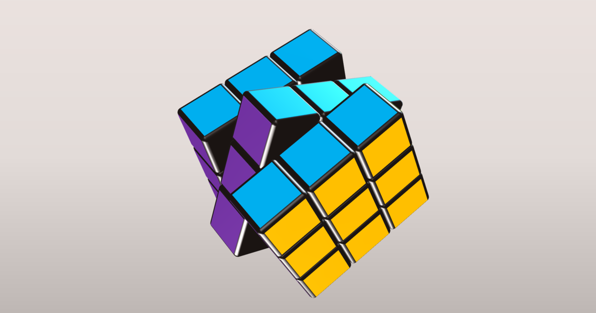 PowerPoint 3D Model - Rubik's Cube